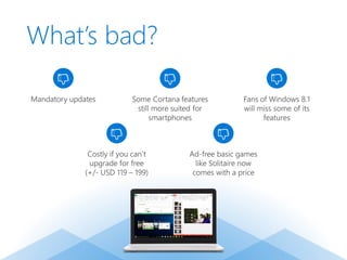 Windows 10: The Good, The Bad, The New | PDF