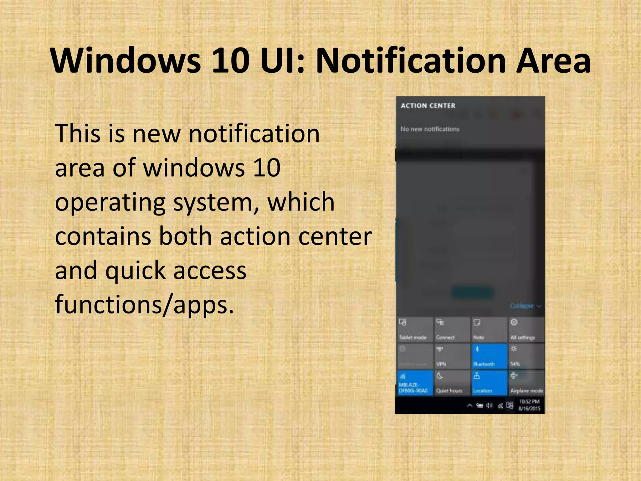 Windows 10 Main User Interface (UI) | PPTX