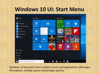Windows 10 Main User Interface (UI) | PPTX