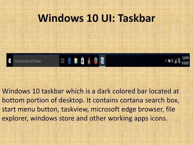 Windows 10 Main User Interface (UI) | PPTX