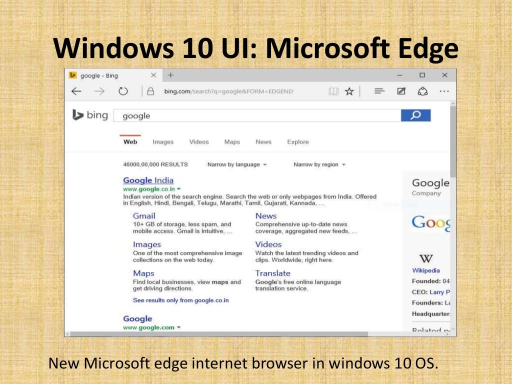 Windows 10 Main User Interface (UI)