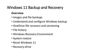 Windows 11 Desktop 01. Administration System Maintenance and ...