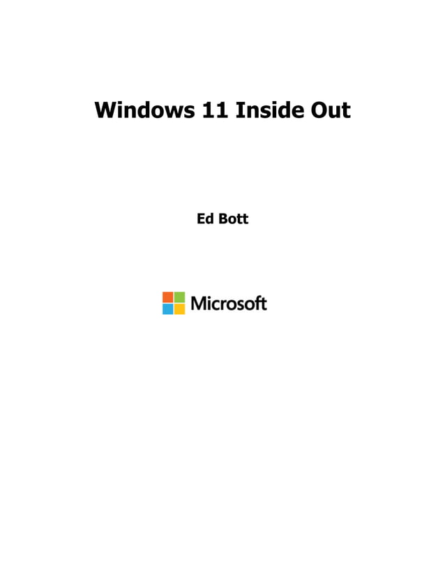 Windows 11 Inside Out - Tudo que voce precisa saber | PDF