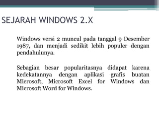 Windows 2.x | PPT