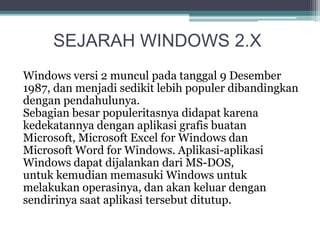 Windows 2.x | PPTX
