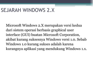 Windows 2.x | PPTX