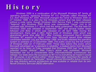 Windows 2000 Presentation | PPT