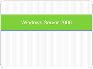 Windows 2008 basics | PPT