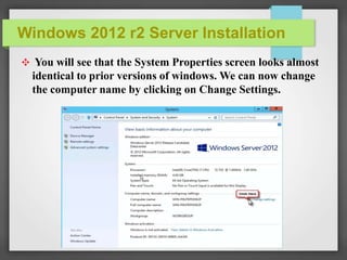 Windows 2012 r2 server installation | PPTX