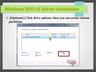 Windows 2012 r2 server installation | PPTX
