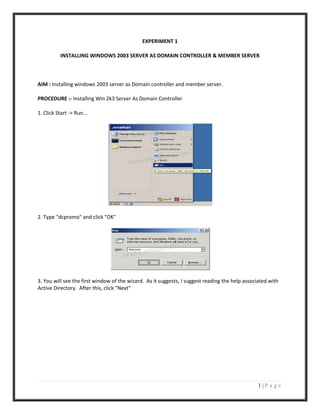 Windows 2003 Server | PDF