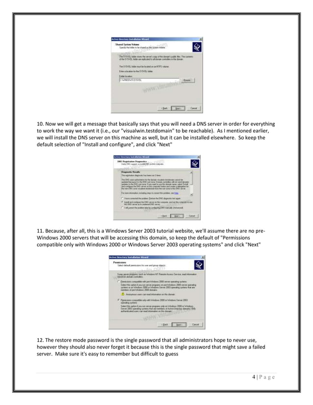 Windows 2003 Server | DOCX | Operating Systems | Computer Software and ...