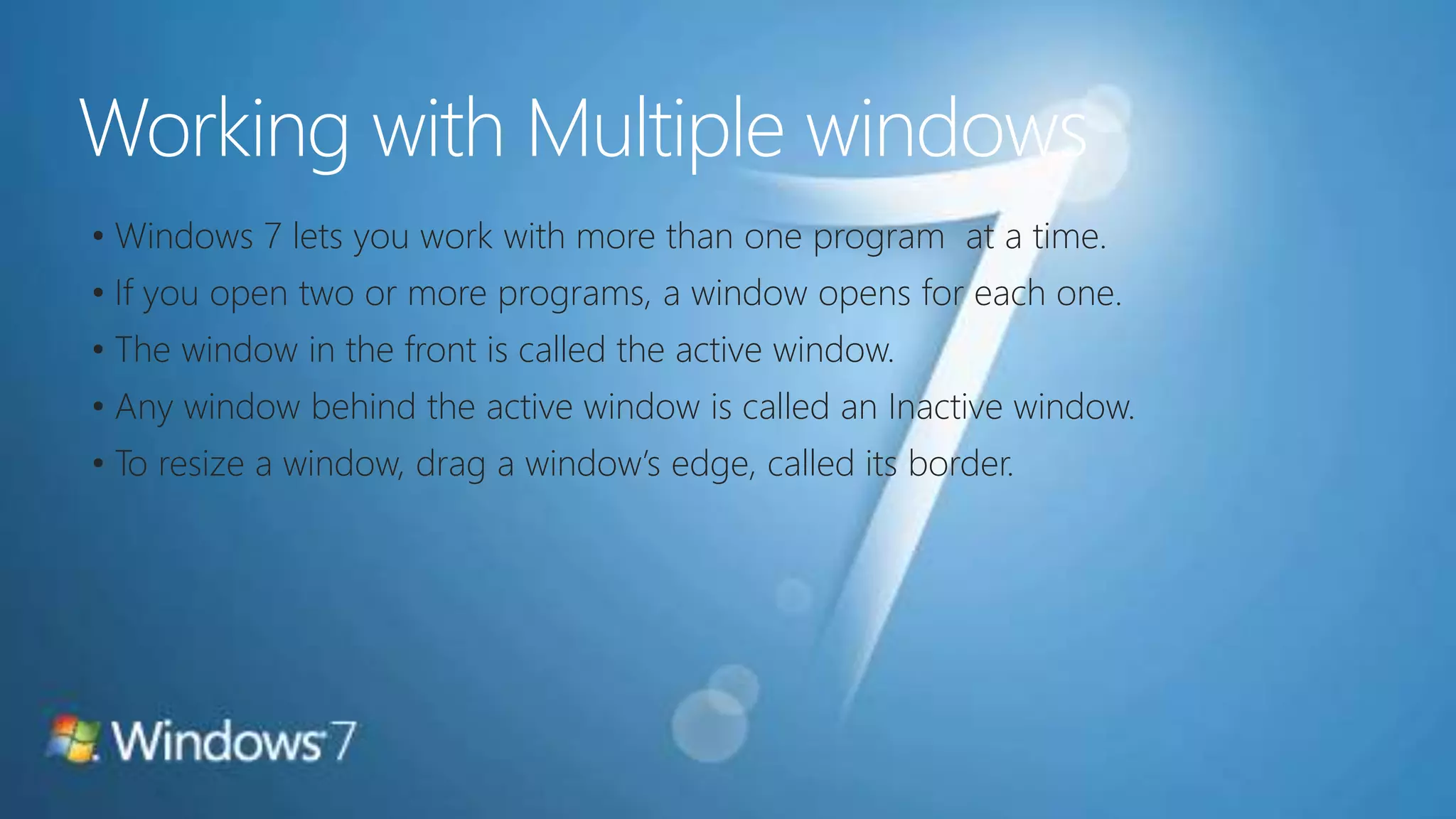 Microsoft Windows 7 | PPTX