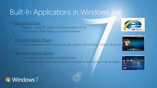 Microsoft Windows 7 | PPTX