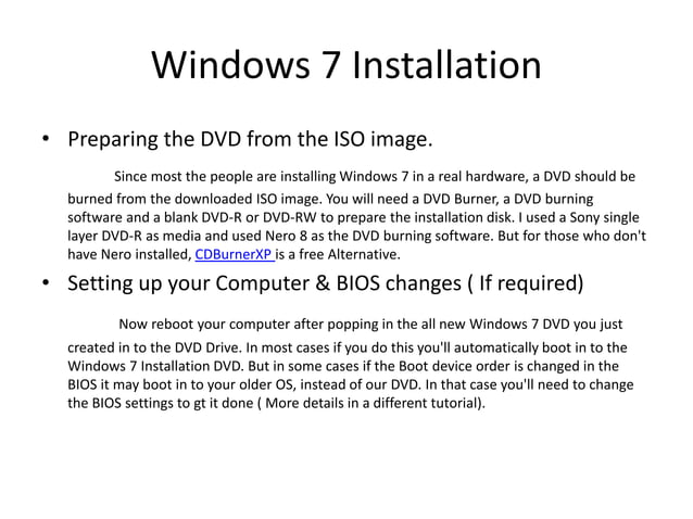 Windows 7 & 8 installation, features and differences pptx | PPTX ...
