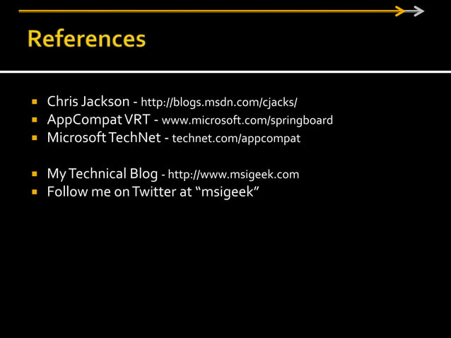 Windows 7 Application Compatibility Toolkit 5 5 Overview Ppt