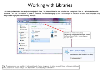 Windows 7 basics | PPT | Operating Systems | Computer Software and ...