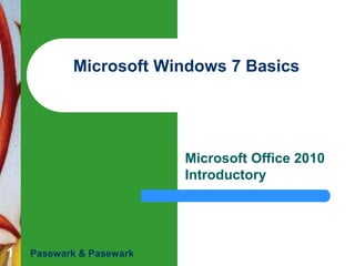 Windows 7 basics | PPTX