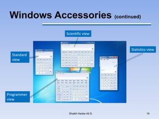 Windows 7 By Haidar Ali Shaikh.ppt