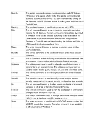 Windows 7 command prompt commands | PDF