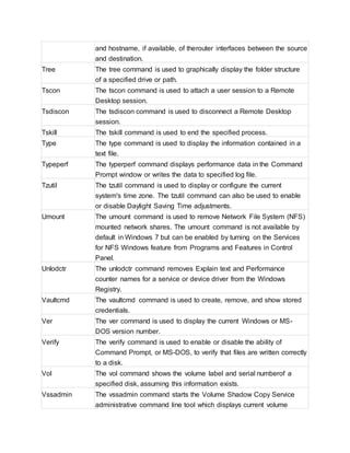 Windows 7 command prompt commands | PDF