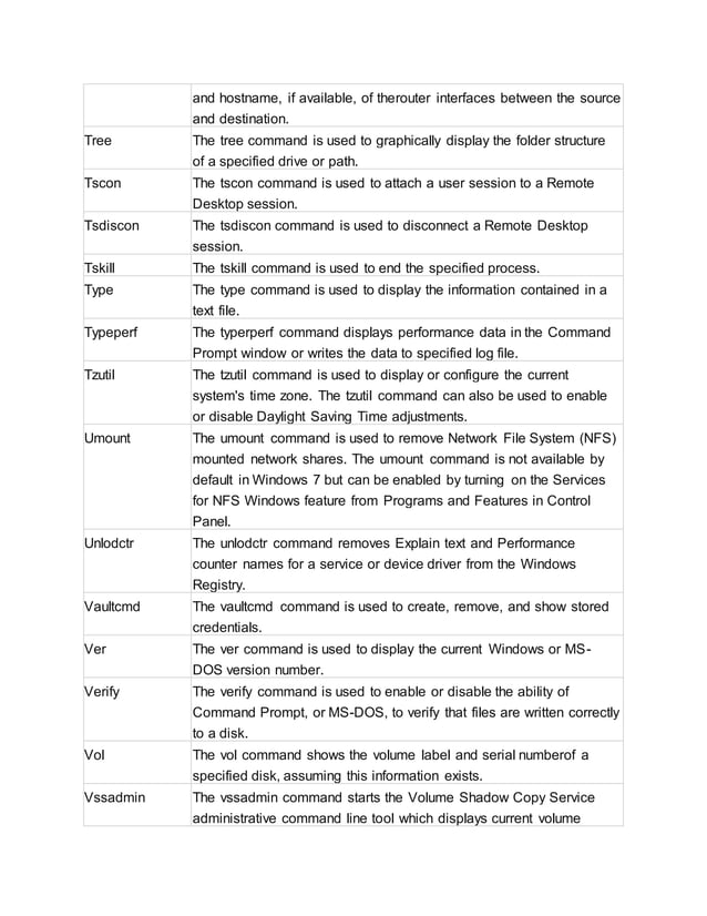 Windows 7 command prompt commands | PDF