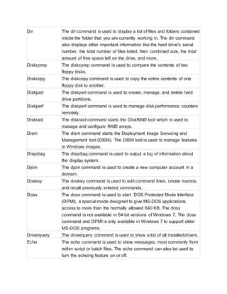Windows 7 command prompt commands | PDF