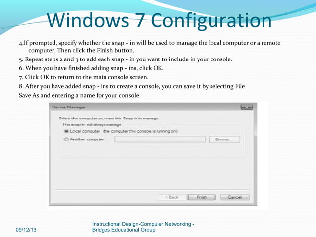 Windows 7 configuration | PPT