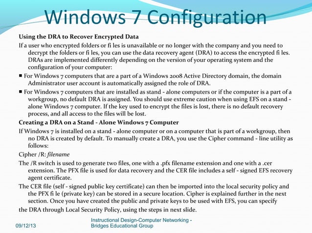 Windows 7 configuration | PPT