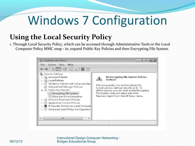 Windows 7 configuration | PPT