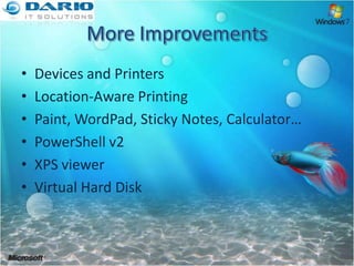 Windows 7 Features & Demos | PPT