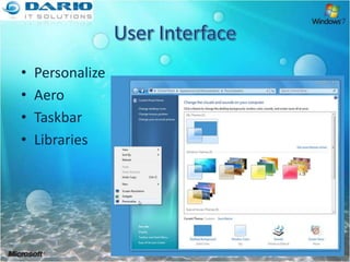 Windows 7 Features & Demos | PPT