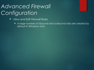 Windows 7 firewall & its configuration | PPT