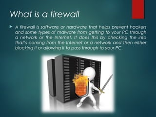 Windows 7 firewall & its configuration | PPT