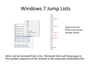Windows 7 forensics jump lists-rv3-public | PPT