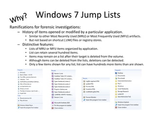 Windows 7 forensics jump lists-rv3-public | PPT