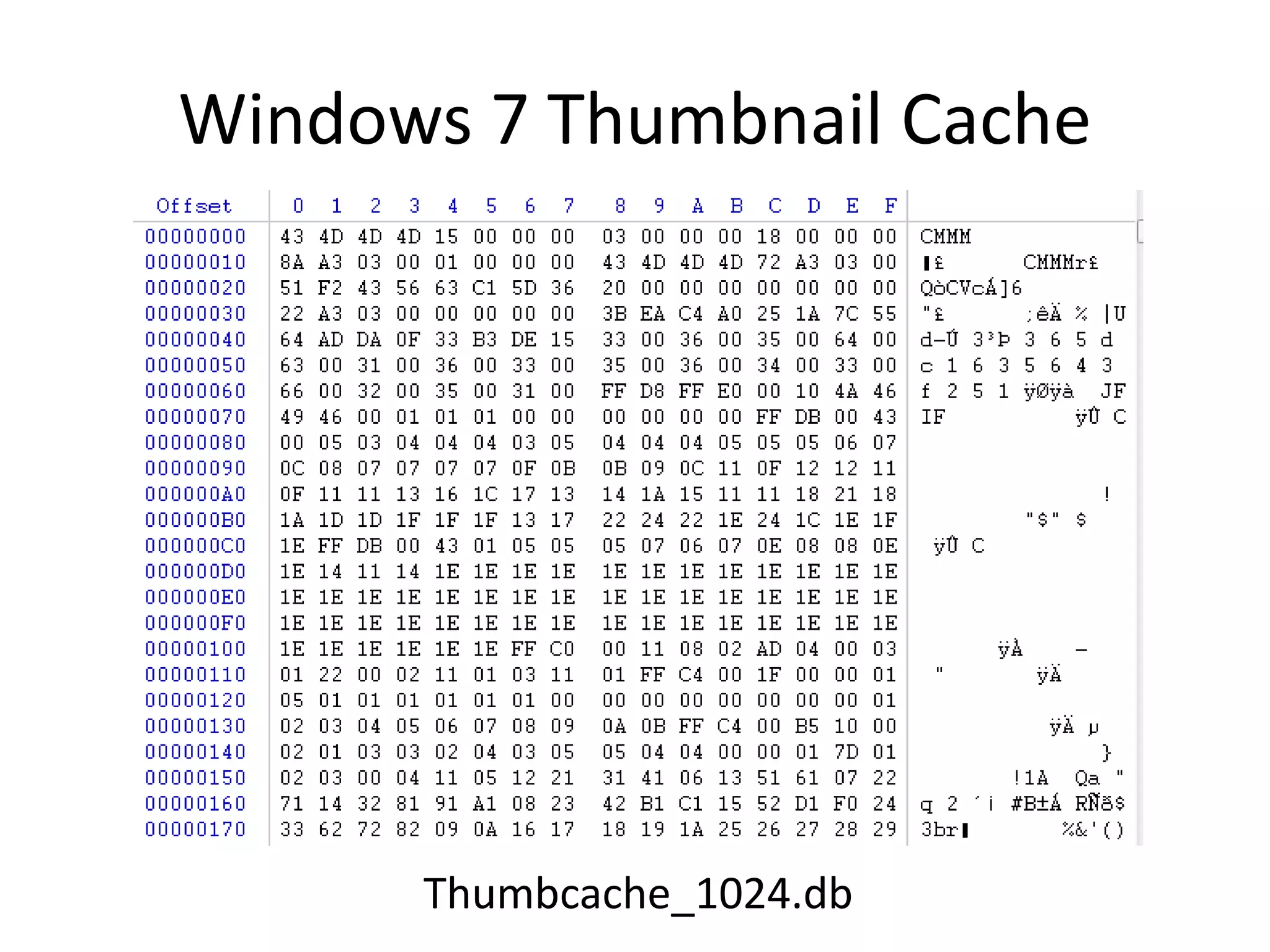 Windows 7 forensics thumbnail-dtl-r4 | PPTX | Operating Systems | Computer Software and Applications