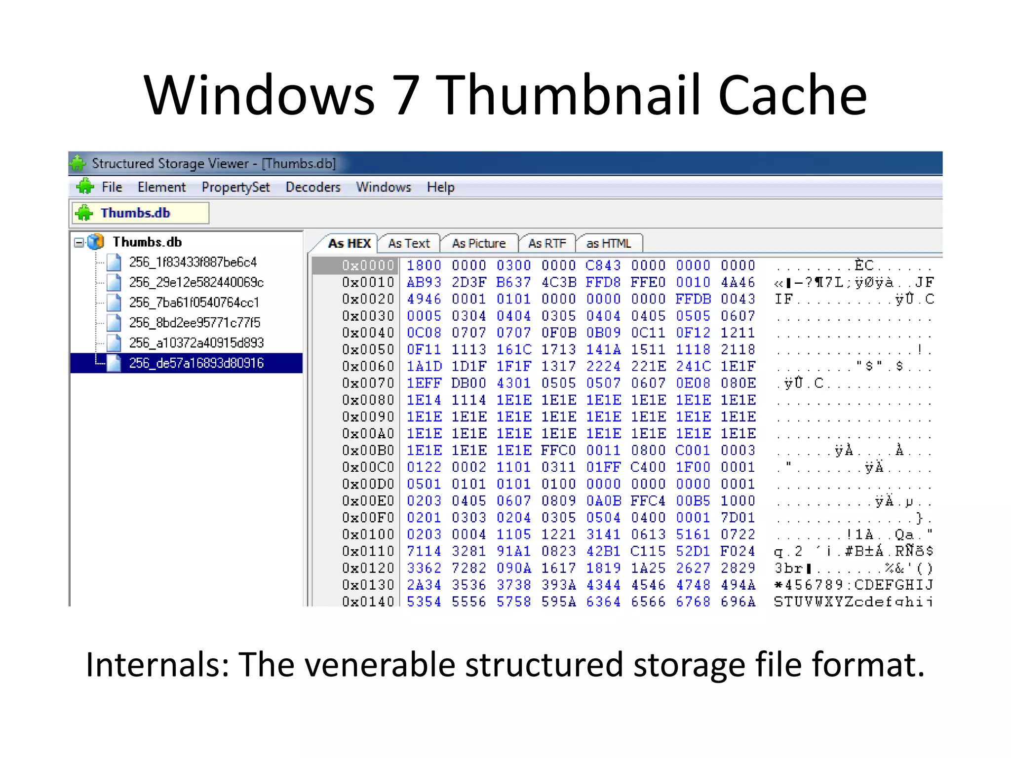 Windows 7 forensics thumbnail-dtl-r4 | PPTX | Operating Systems | Computer Software and Applications
