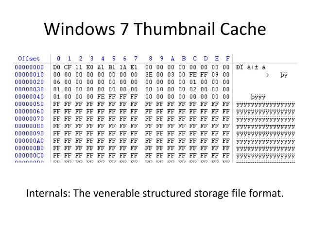 Windows 7 forensics thumbnail-dtl-r4 | PPTX | Operating Systems | Computer Software and Applications