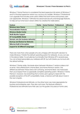 Windows 7 guide | PDF