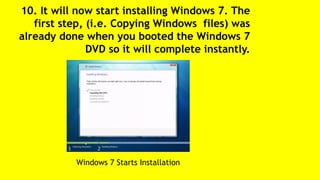 How to install Windows 7 | PPT