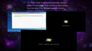 Windows 7 installation | PPT