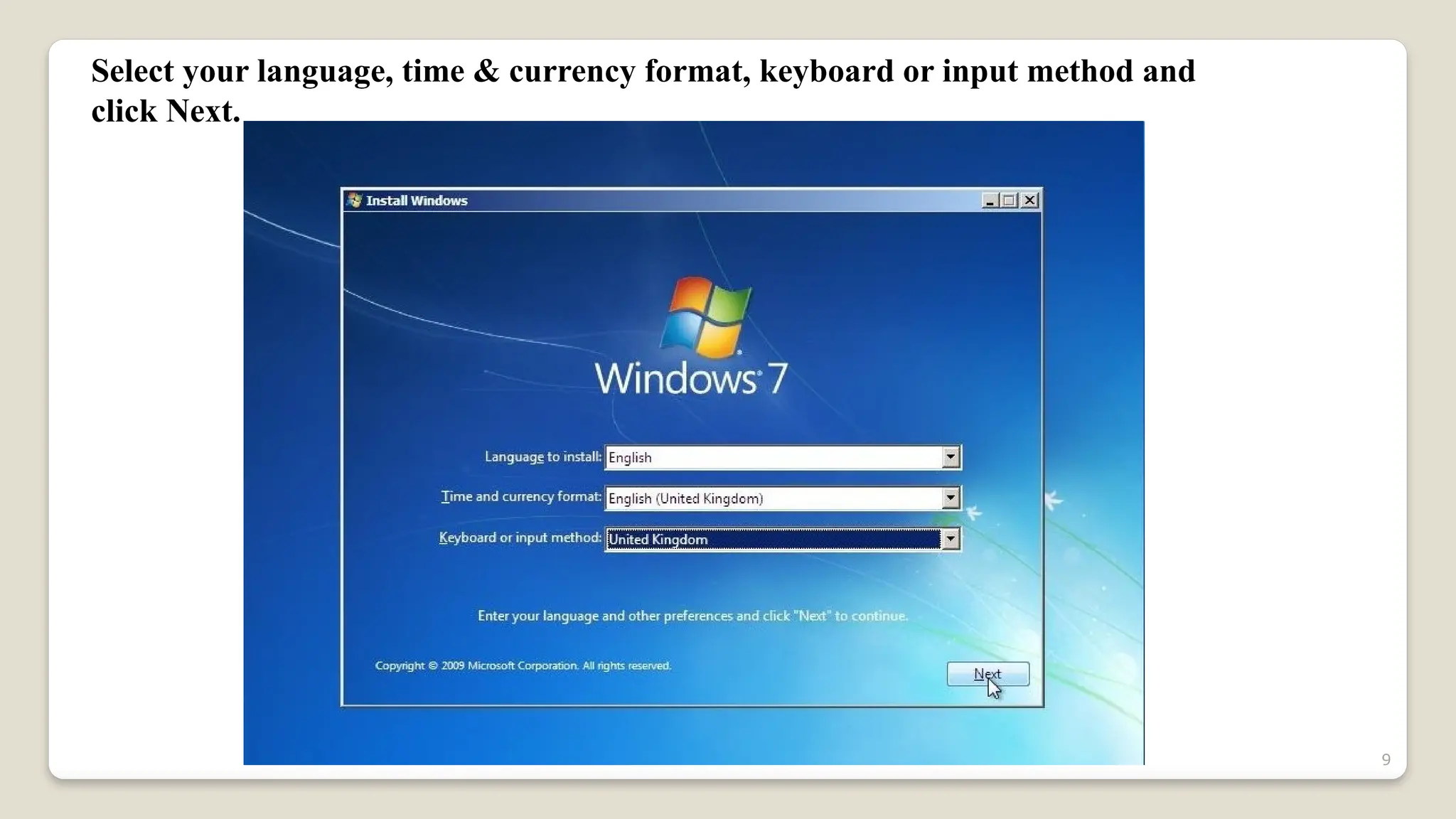 windows 7 installation guide for grade 10.pptx