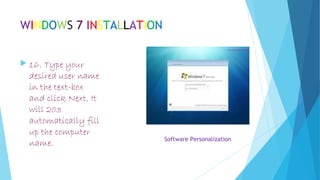 Windows 7 installation | PPT