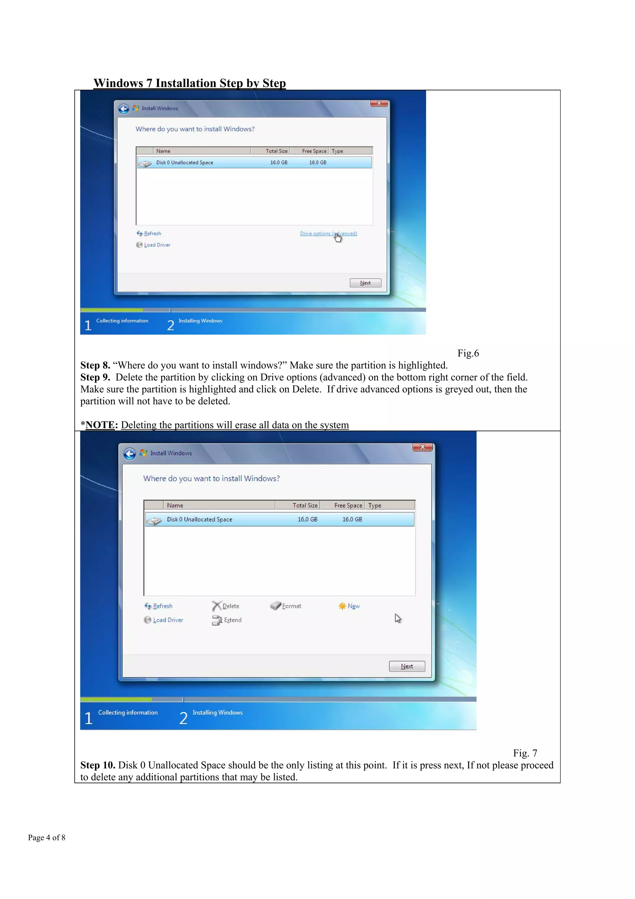 Windows 7 installation step by step | PDF