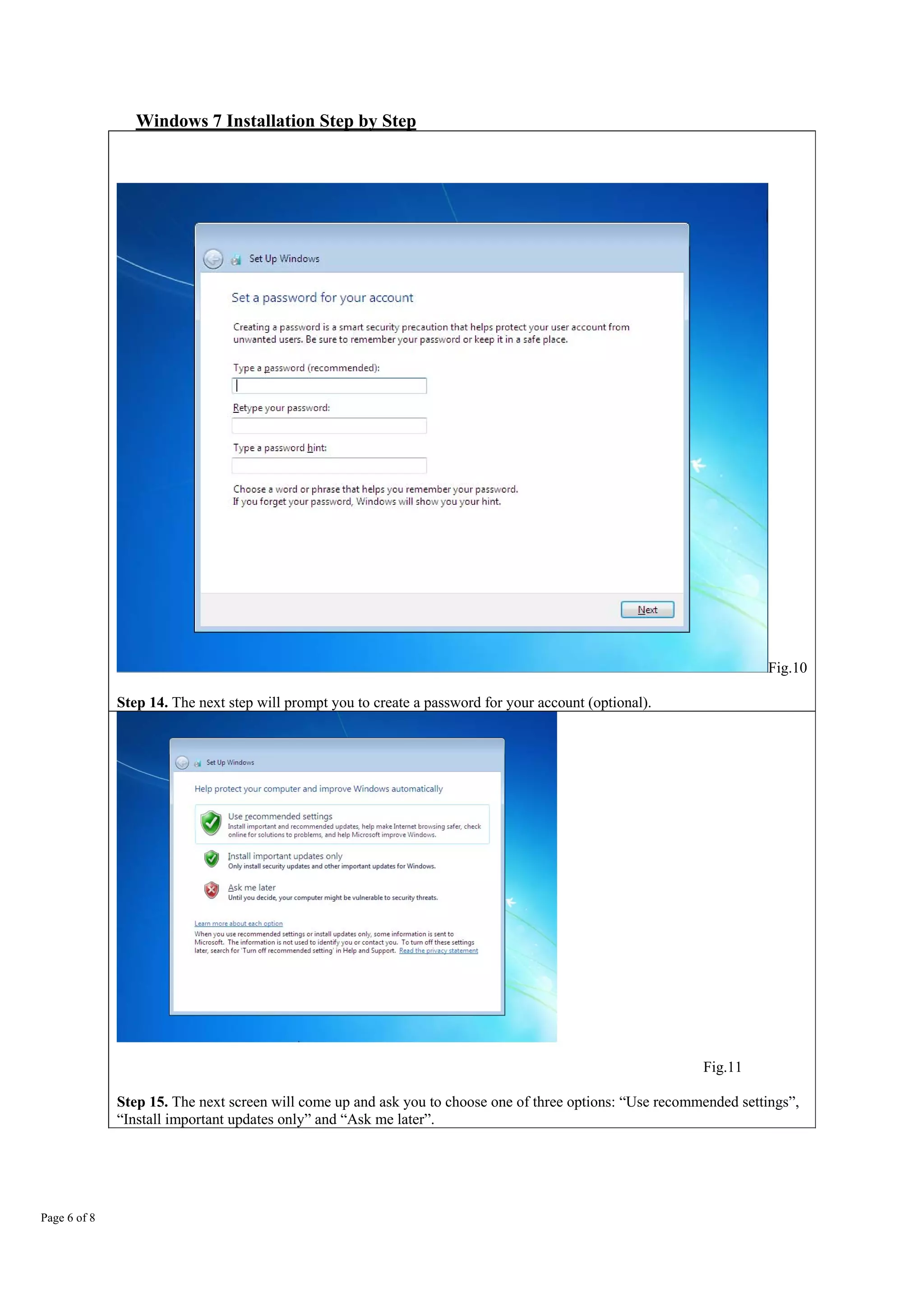 Windows 7 installation step by step | PDF