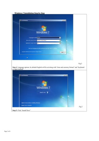 Windows 7 installation step by step | PDF