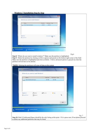 Windows 7 installation step by step | PDF