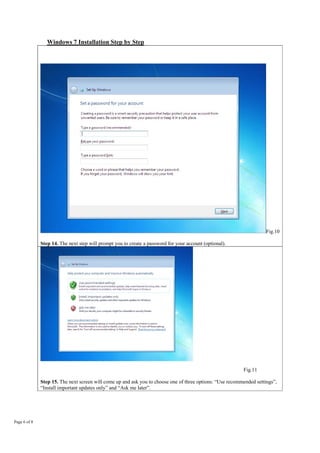 Windows 7 installation step by step | PDF