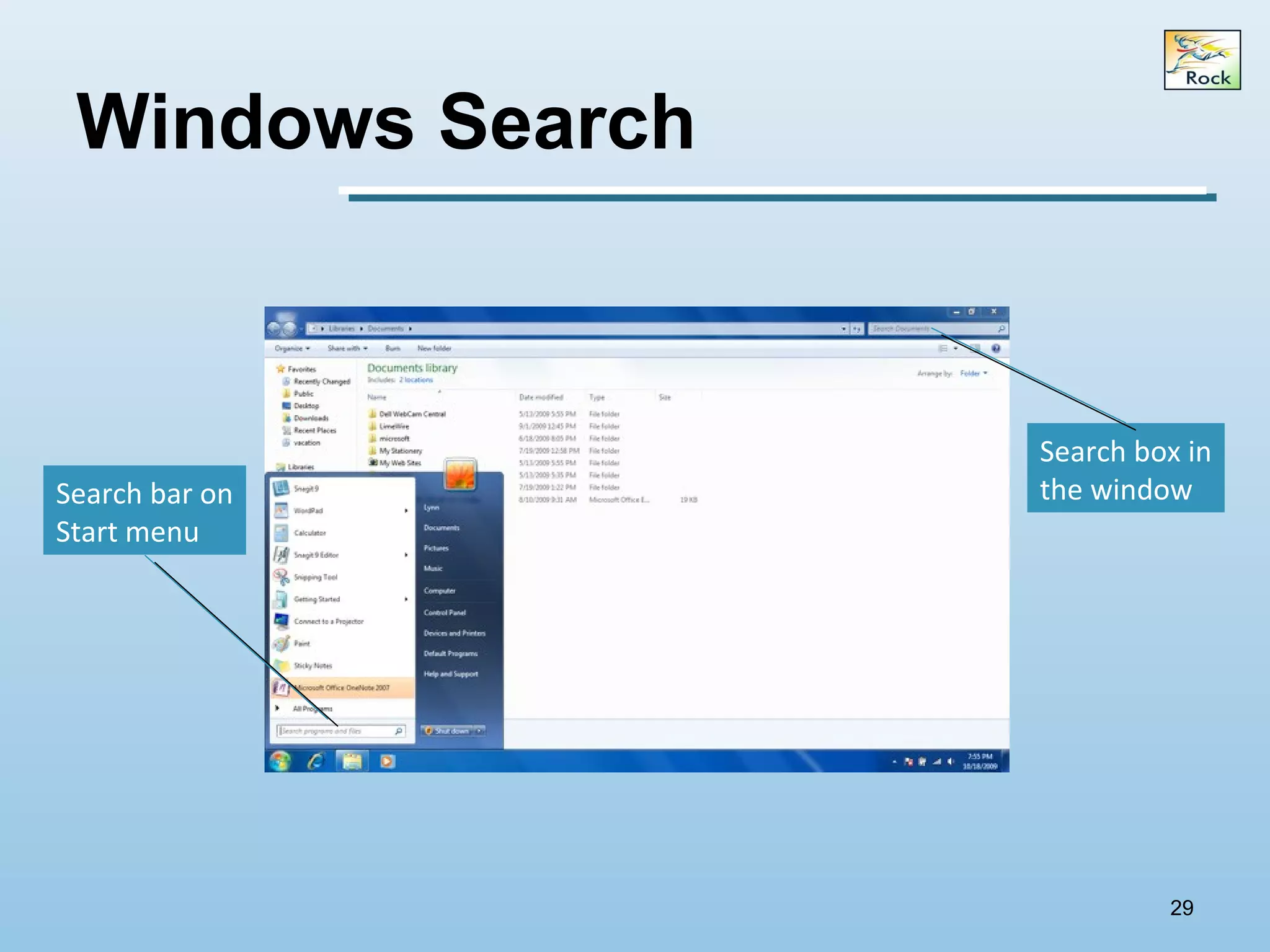 Windows 7 interface | PPT
